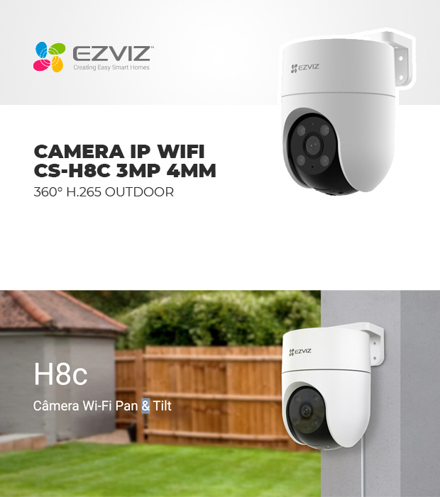 EZVIZ CAMERA IP WIFI EZ360 CS-CV246-A0-3B1WFR 720P 4MM u$ 18,90